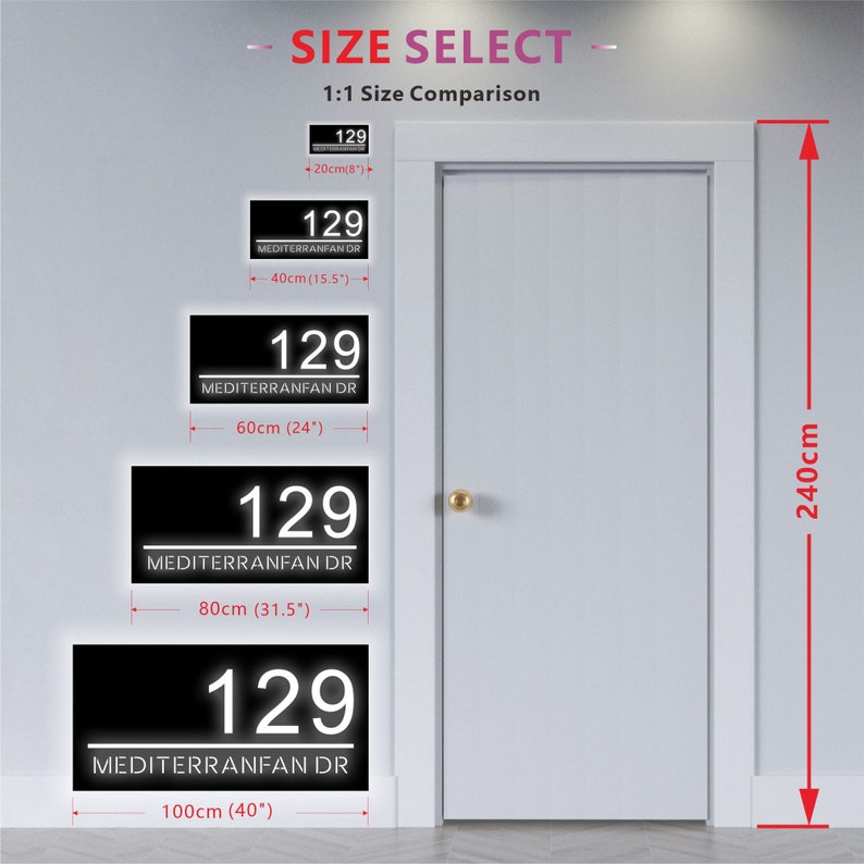 Custom LED Number Box House Number Sign LED Light Box - Etsy