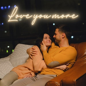 Love You More Neon Sign Custom, Custom Neon Sign, Wedding Neon Sign ...