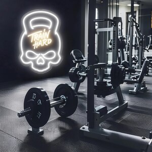Kettlebell Neon Sign,gym Neon Sign,barbell Fitness LED Light,gym Art ...