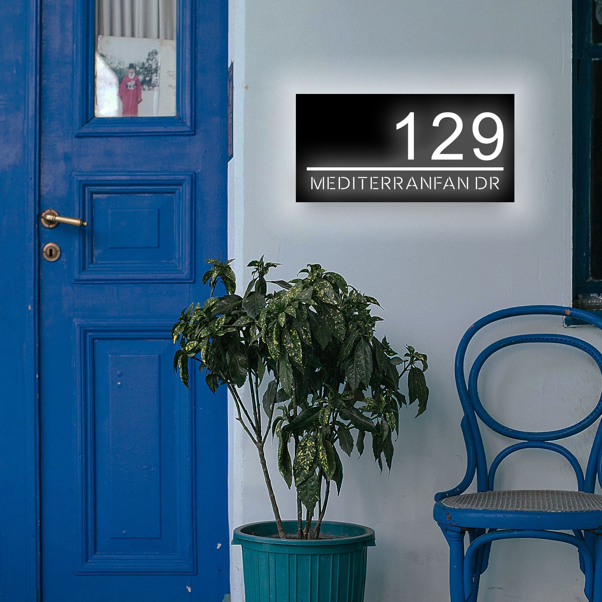 Custom LED Number Box House Number Sign LED Light Box - Etsy Canada