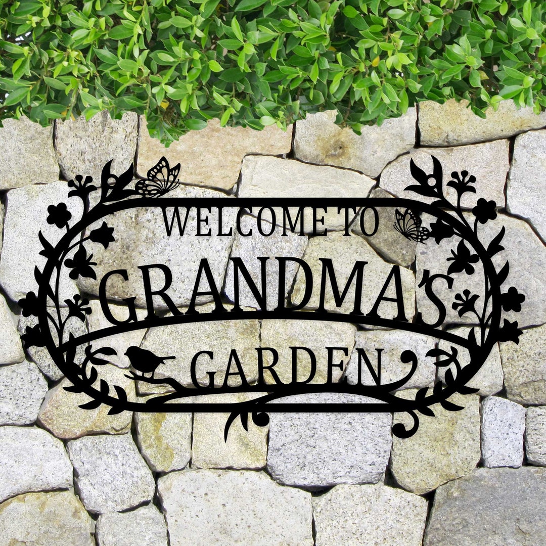 Custom Garden Signs, Gift for Grandmother, Signs for Garden, Custom ...