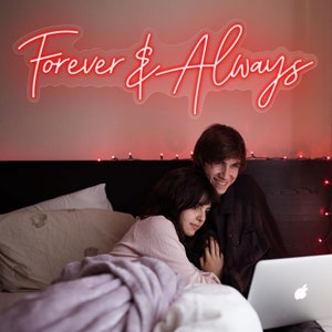 Forever & Always Wedding Neon Sign, Wedding Decor, Personalized Gifts ...