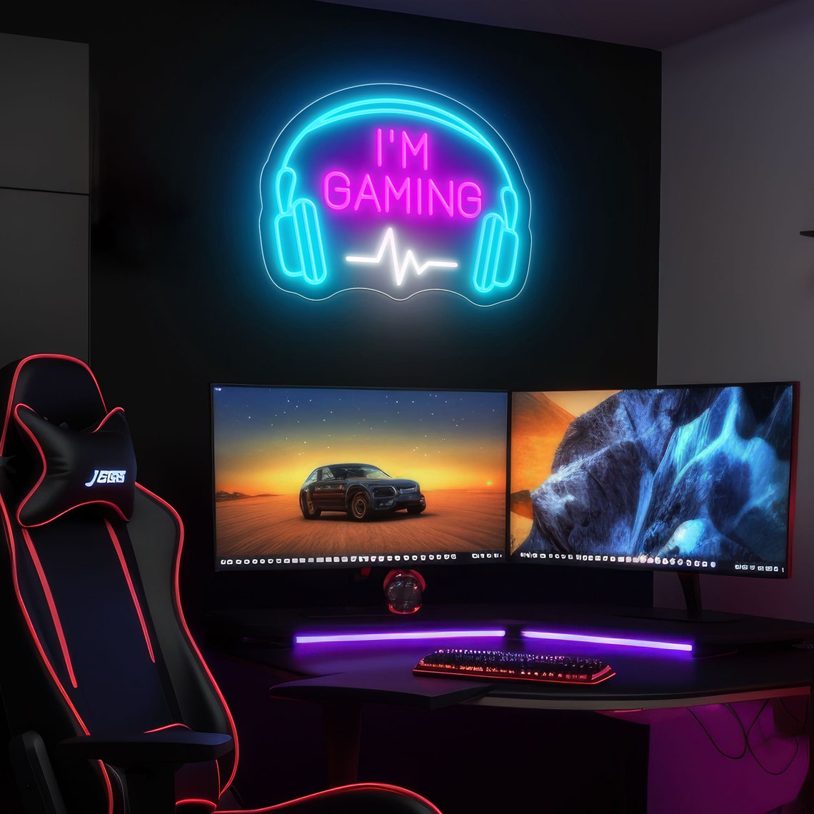 I'm Gaming Custom Neon Sign Gamer Tag, Gamer Neon Sign Custom, Game ...