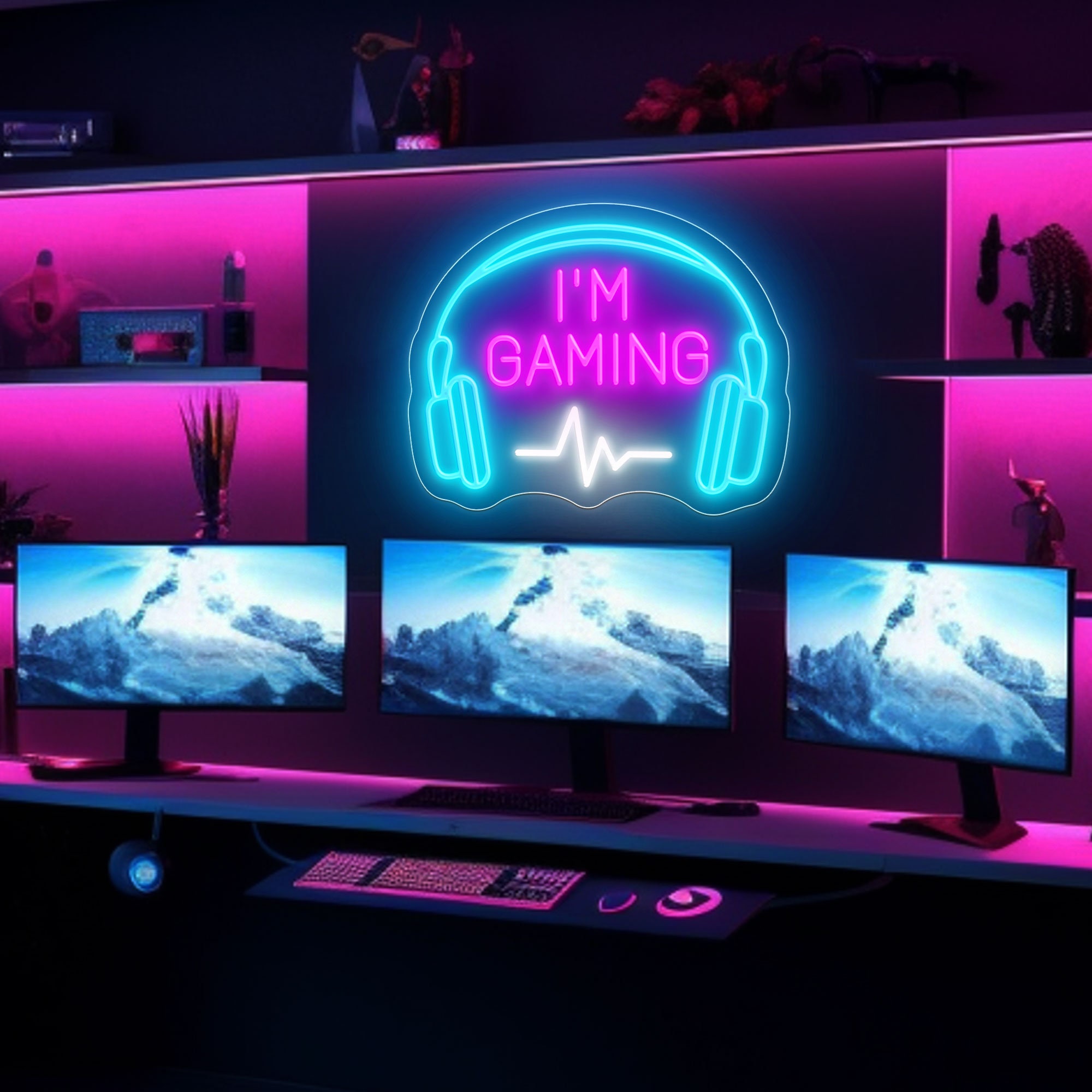 I'm Gaming Custom Neon Sign Gamer Tag, Gamer Neon Sign Custom, Game ...