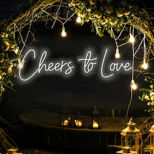 Cheers to Love Custom Neon Sign, Wedding Decor, Personalized Gifts ...
