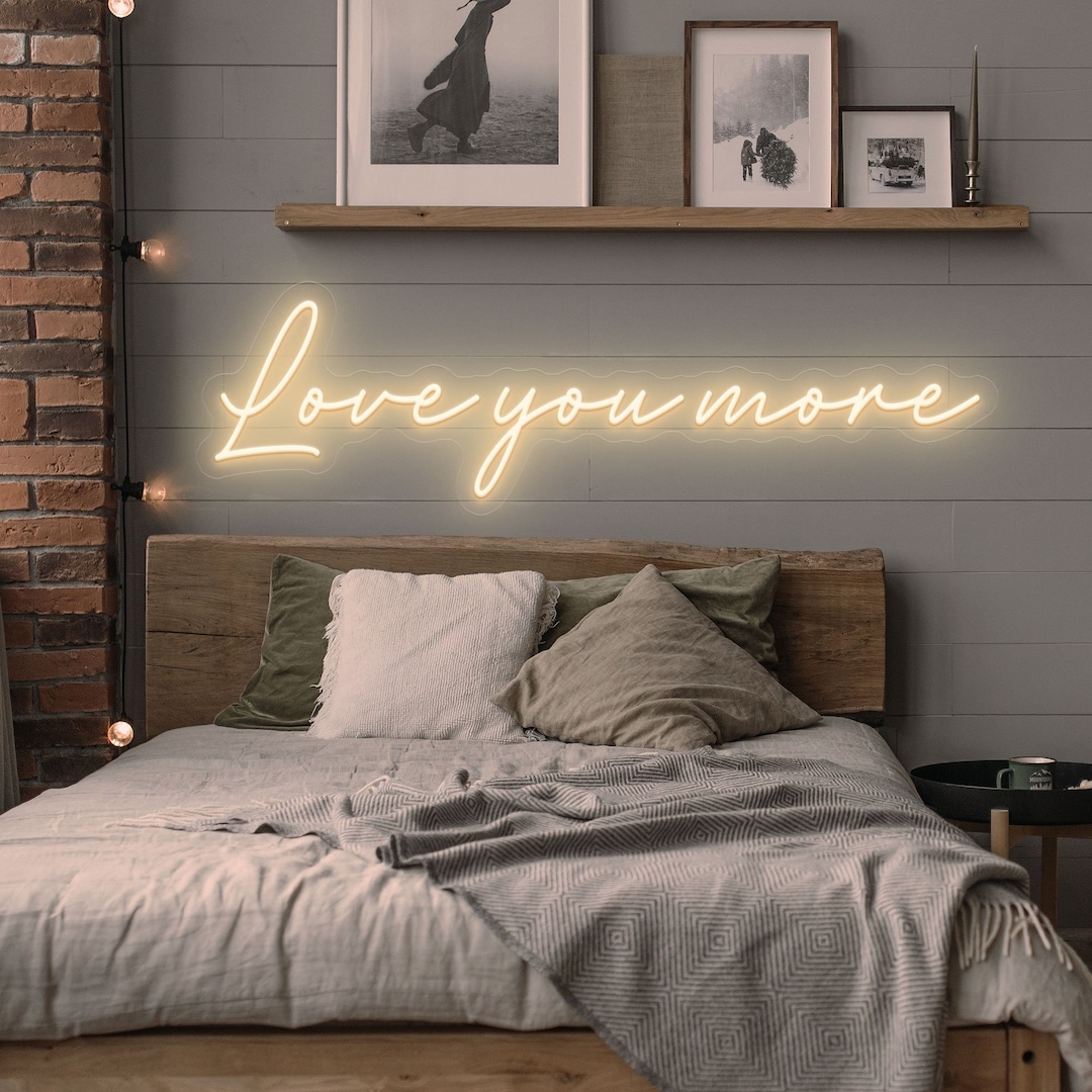 Love You More Neon Sign Custom, Custom Neon Sign, Wedding Neon Sign ...