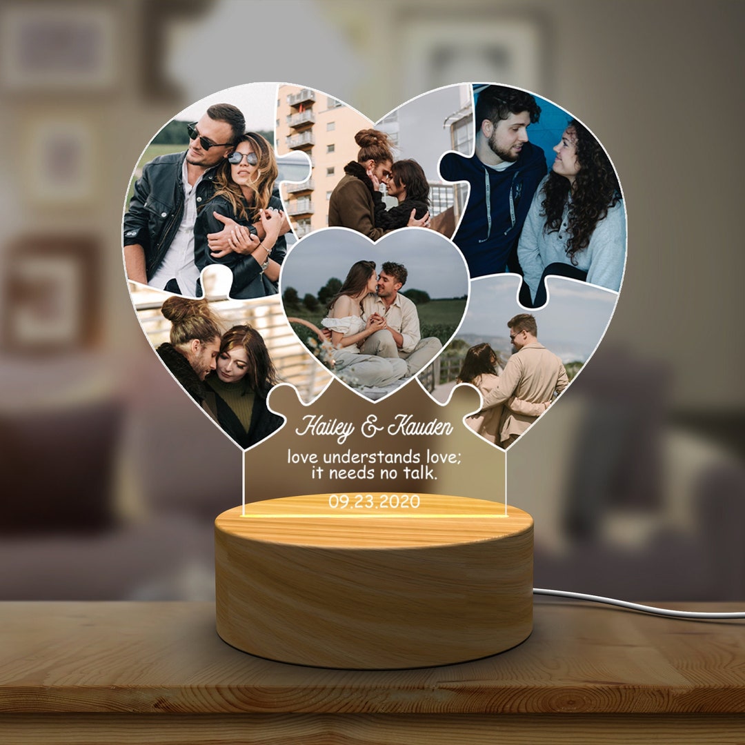 Custom Photo Wedding LED Light, Personalized Gifts, Engagement Gifts ...