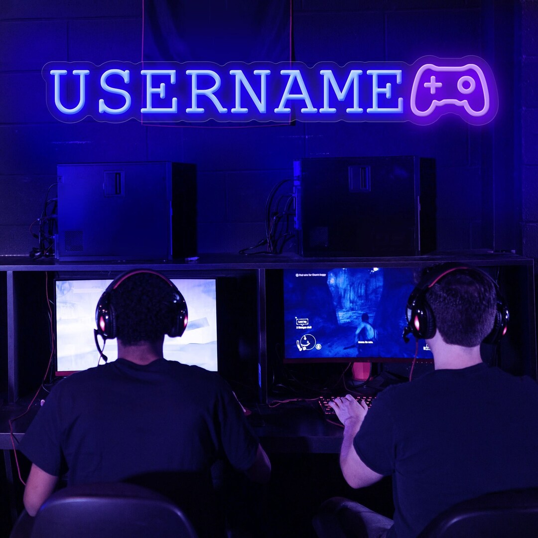 Custom Gamer Username Neon Sign,personalized Game Tag Neon,custom Game ...