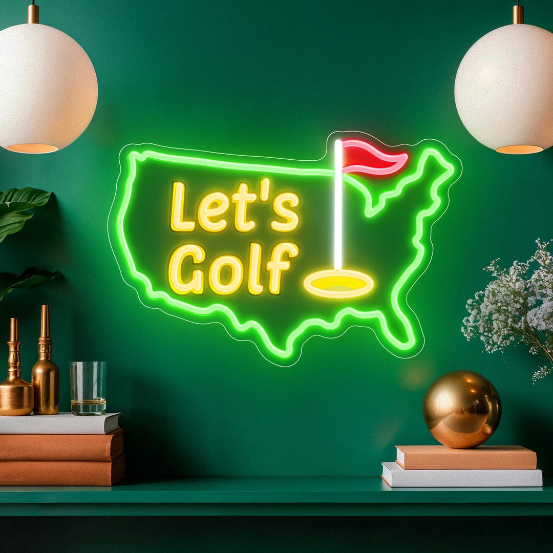 Custom Let's Golf Neon Sign,personalized Let's Par-tee Neon Sign,gifts ...