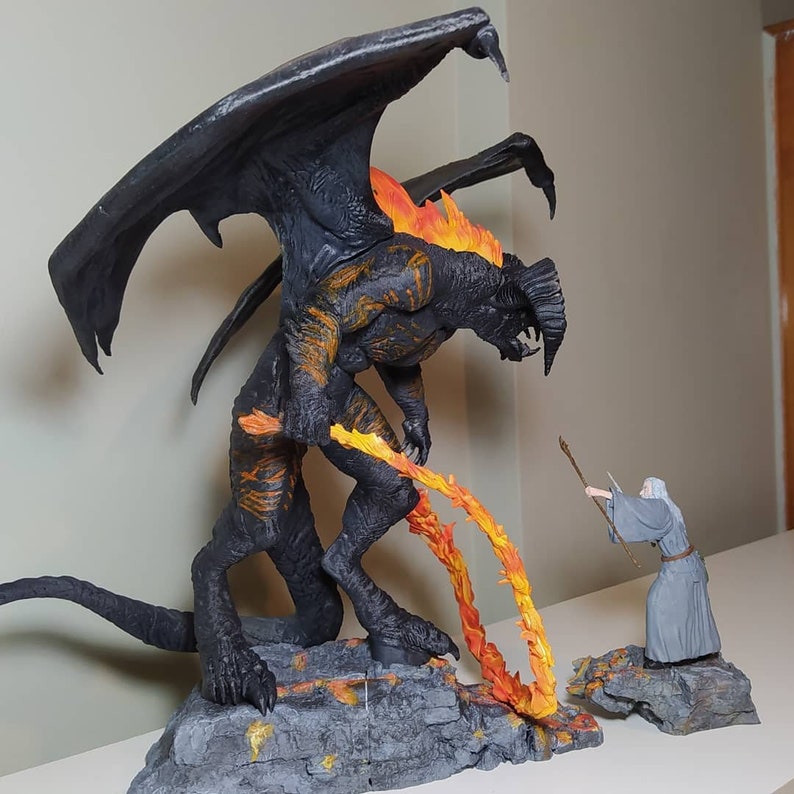 Gandalf and Balrog, Lord of the Rings Gandalf and Balrog, Figure, Art ...