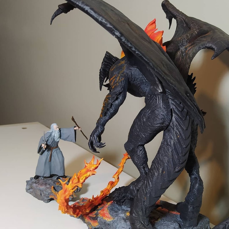 Gandalf and Balrog, Lord of the Rings Gandalf and Balrog, Figure, Art ...