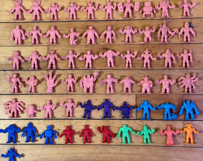 Lot of 61 Vintage 1985 Mattel M.U.S.C.L.E. Muscle Men 80s Wrestling ...