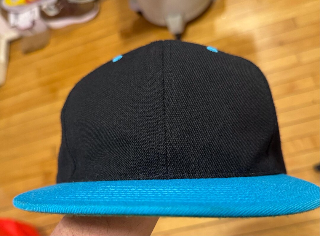 Vintage Y2K Lids Blue & Black Blank Wool Snapback Baseball Hat Cap - Etsy