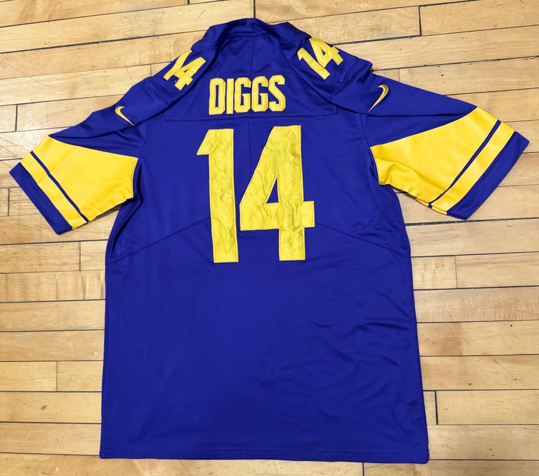 Vintage 00s Nike Dri Fit Stefon Diggs #14 NFL Minnesota Vikings Color ...