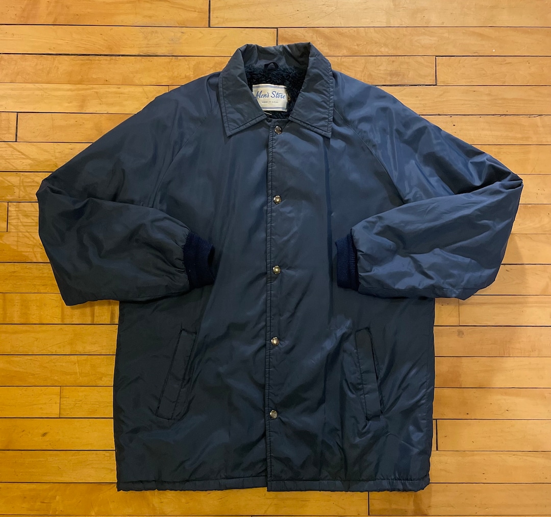 Vintage 80s 1980s Sears the Mens Store Full Button up Sherpa Lined ...