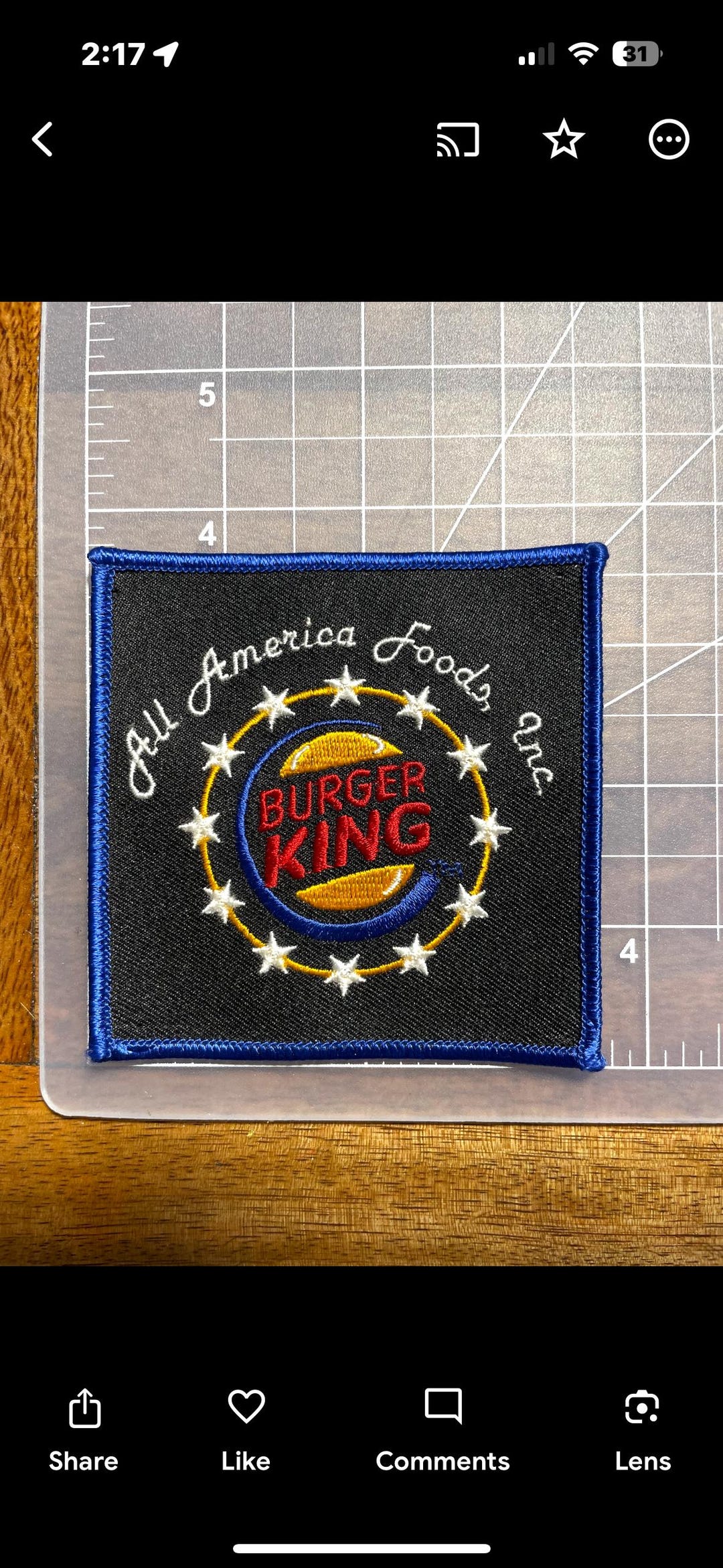 Vintage 90s 1990s Burger King Patch - Vintage BK Patch - Vintage Sew on ...