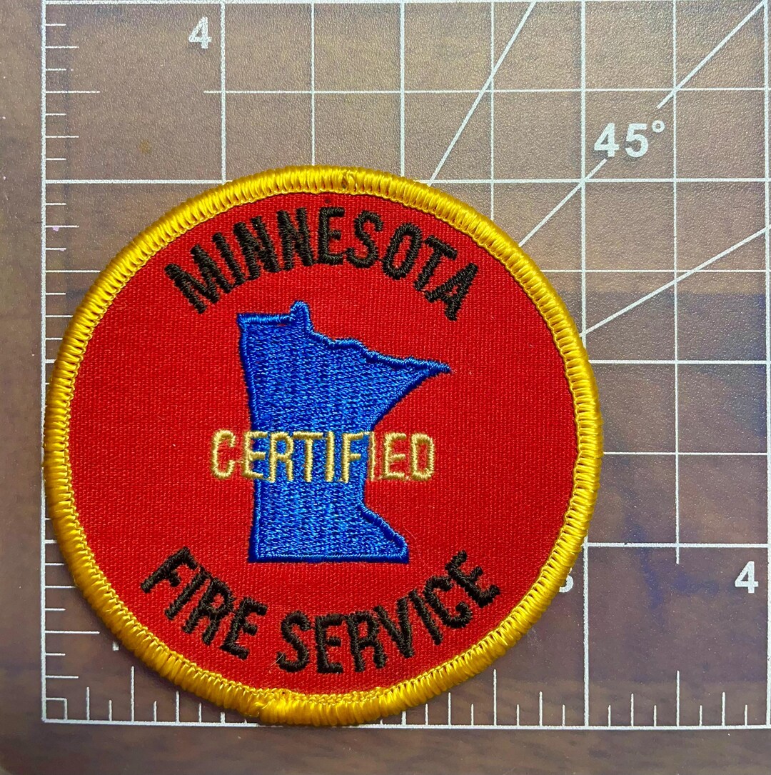 Vintage 1970s Minnesota Fire Service Sew on Patch MN Firefighter ...