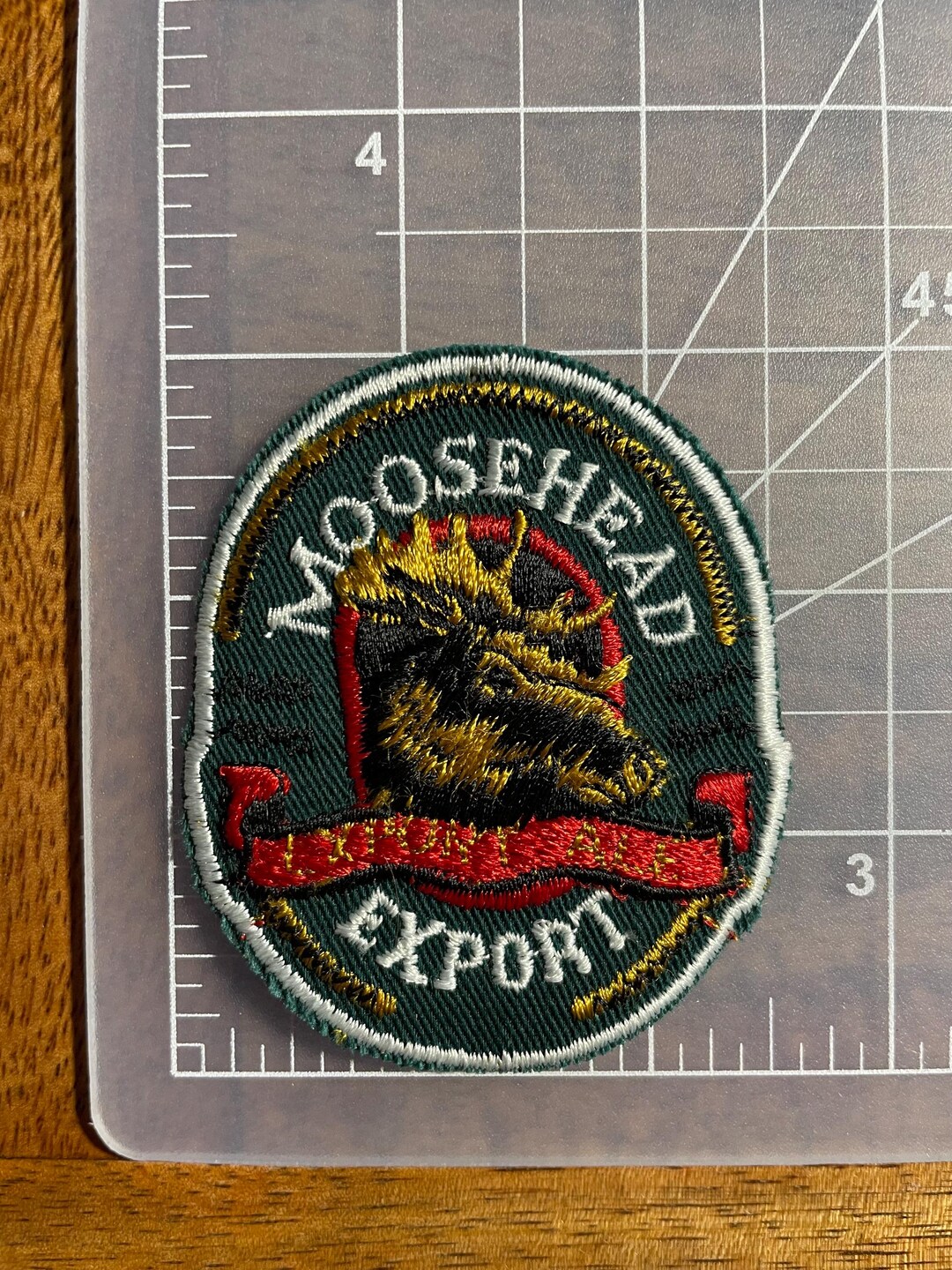 RARE Vintage 70s 1970s Moosehead Export Sew on Patch Moosehead Export Beer Patch Iron on Beer ...
