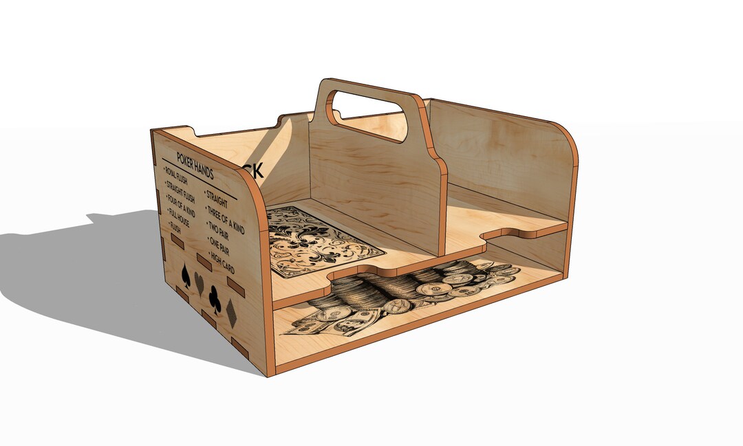 Poker Caddy - Playing Cards Caddy - Laser Cut Files - SVG File and JPG ...