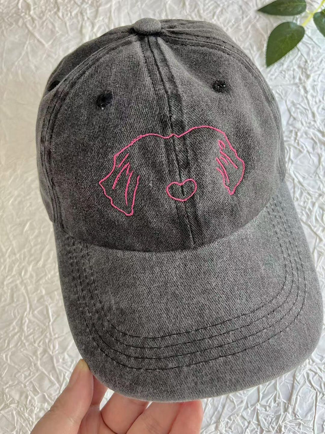 Embroidered Custom Dog Ear Portrait Hats, Personalized Dog Face Hat ...
