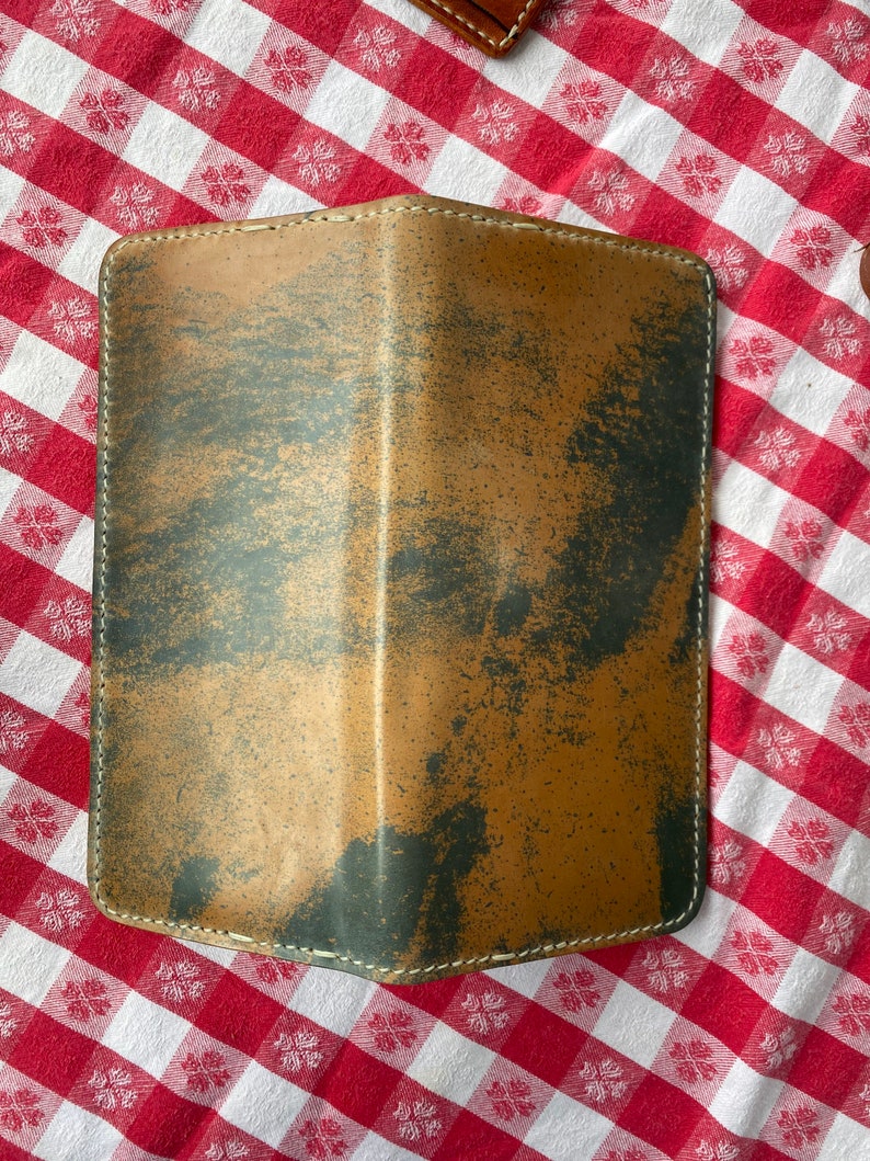 Blue Marble Shell Cordovan Long Wallet - Etsy