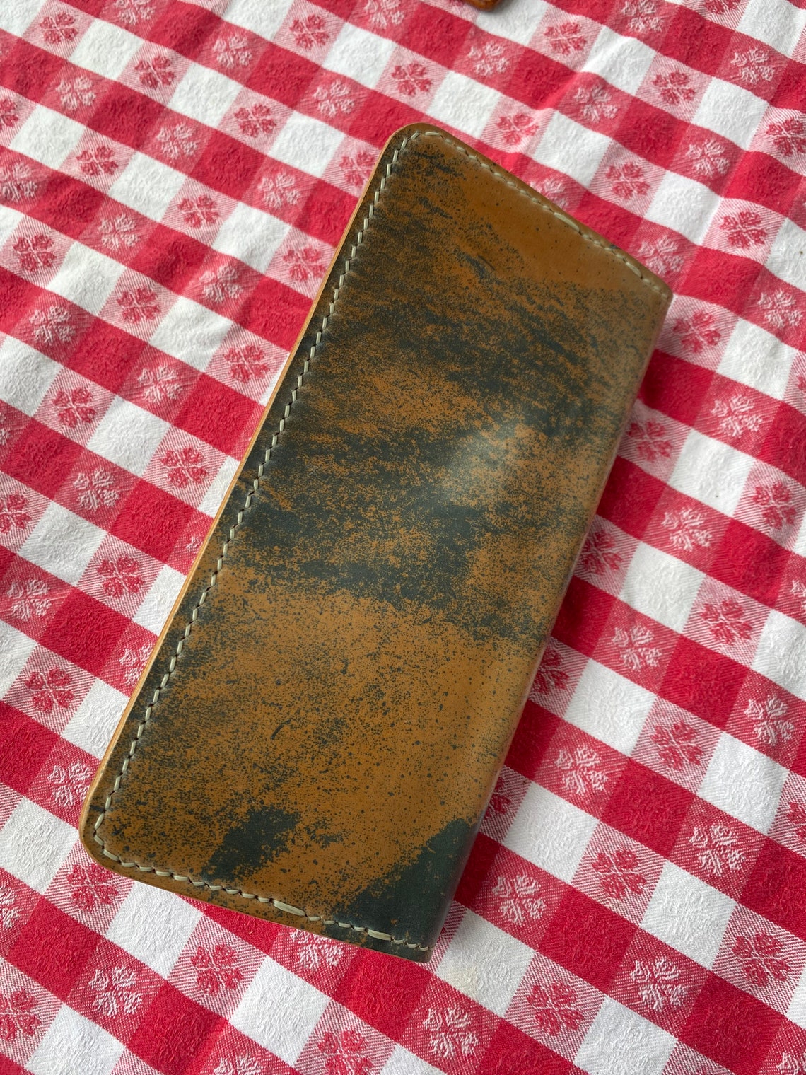 Blue Marble Shell Cordovan Long Wallet - Etsy