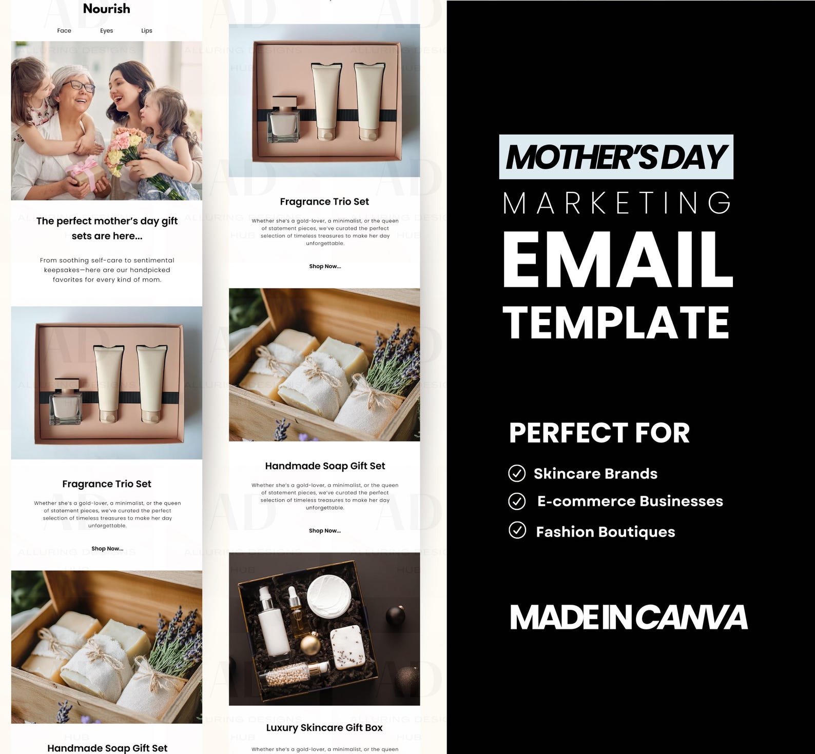 Mother's Day Gift Guide Email Template, Canva Editable Email Template ...