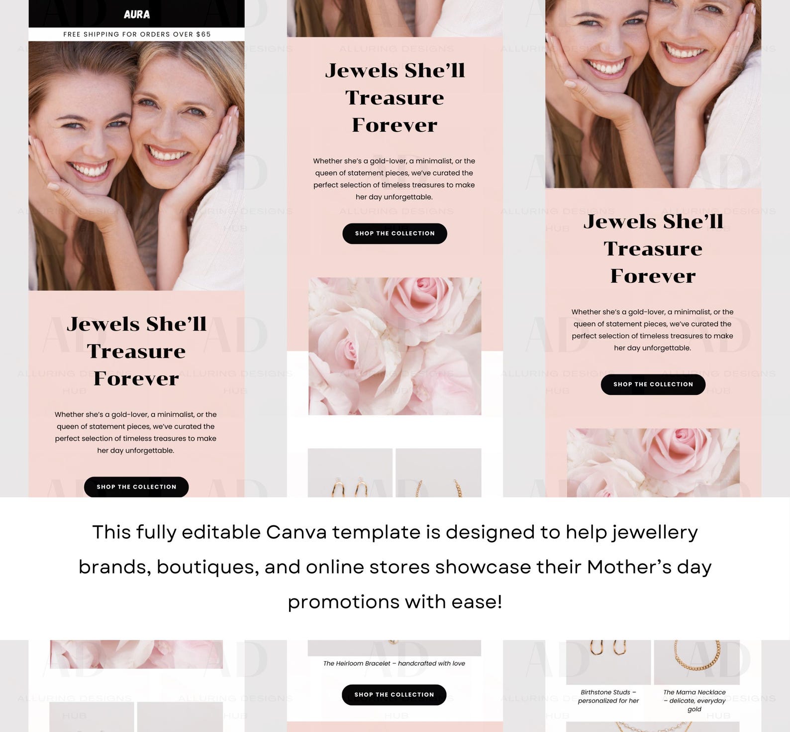 Mother's Day Gift Guide Email Template, Canva Editable Email Template ...