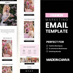 Ecommerce Canva Email Templates Editable Fashion Marketing Email Small ...