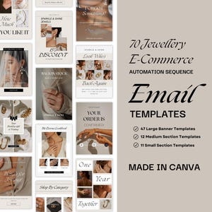 Email Marketing Templates Ecommerce, Jewellery Canva Email Templates ...