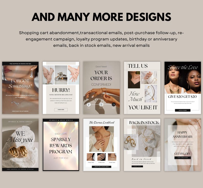 Old Money Email Marketing Templates, Jewellery Canva Email Templates ...