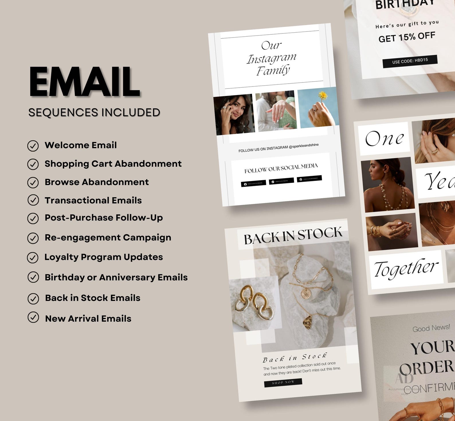 Old Money Email Marketing Templates, Jewellery Canva Email Templates ...