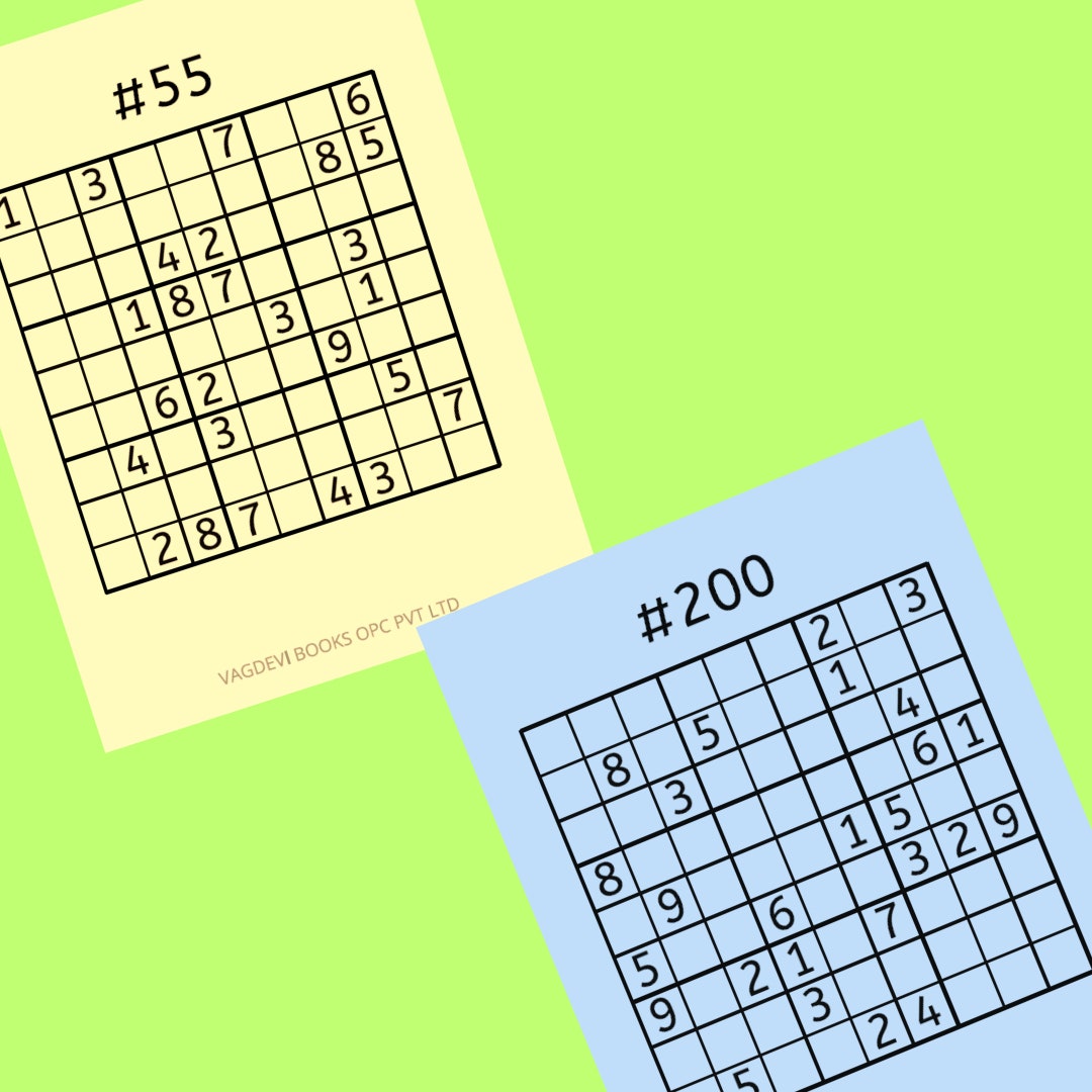 200 Sudoku Puzzles With Solutions (9X9 Grid, Advanced Level) - Etsy