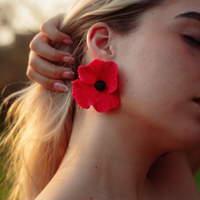 Poppy Earrings - Etsy UK
