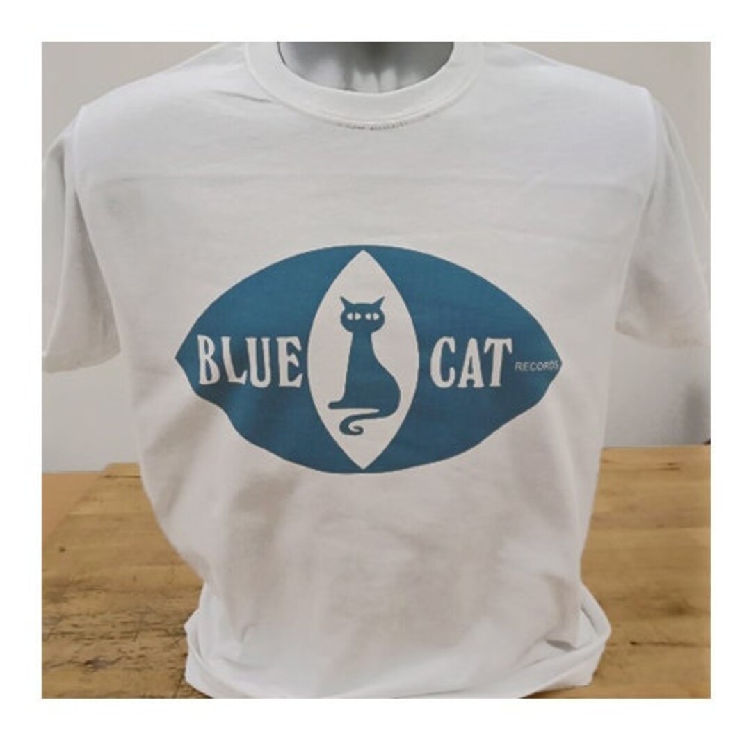 Camiseta unisex de Blue Cat Records 098 Retro Music, color blanco ...
