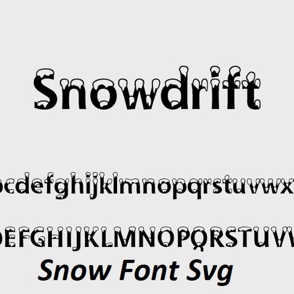 Dripping Ice Font Svg - Etsy