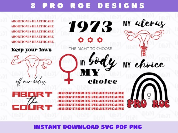 Pro Roe Svg Bundle 8 Designs Pro Choice Svg Uterus Svg Pro - Etsy