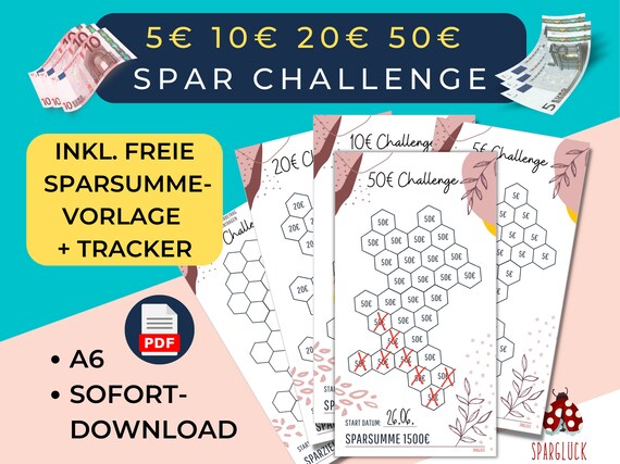Spar Challenge Budget Planer Mit Sinking Funds Tracker PDF - Etsy