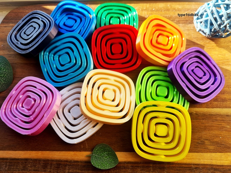 Square Solid Fidget Rings Fidget Spinner Fidget Toy Distraction ...