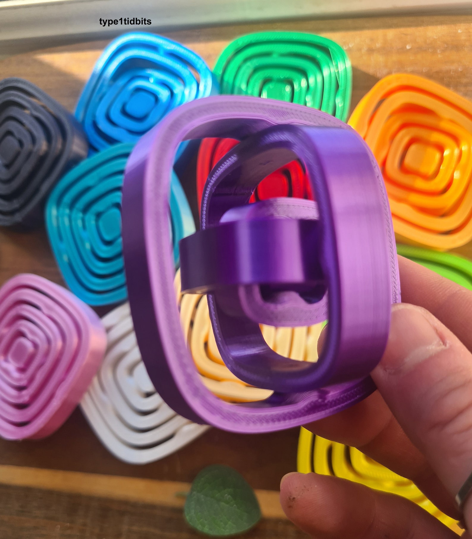 Square Solid Fidget Rings Fidget Spinner Fidget Toy Distraction ...