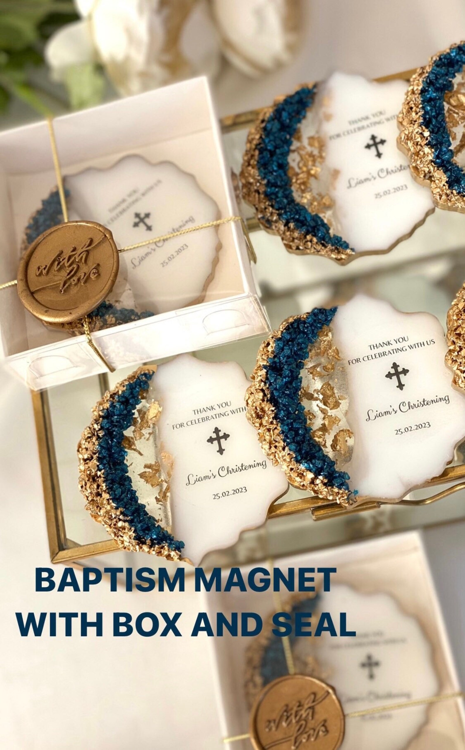 Personalized Baptism Favors Baptism Magnet Favor Christening - Etsy