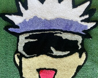 Anime Tufted Rug Handmade Tufted Gojo Custom Tufted Rug Gojo Rug Custom ...