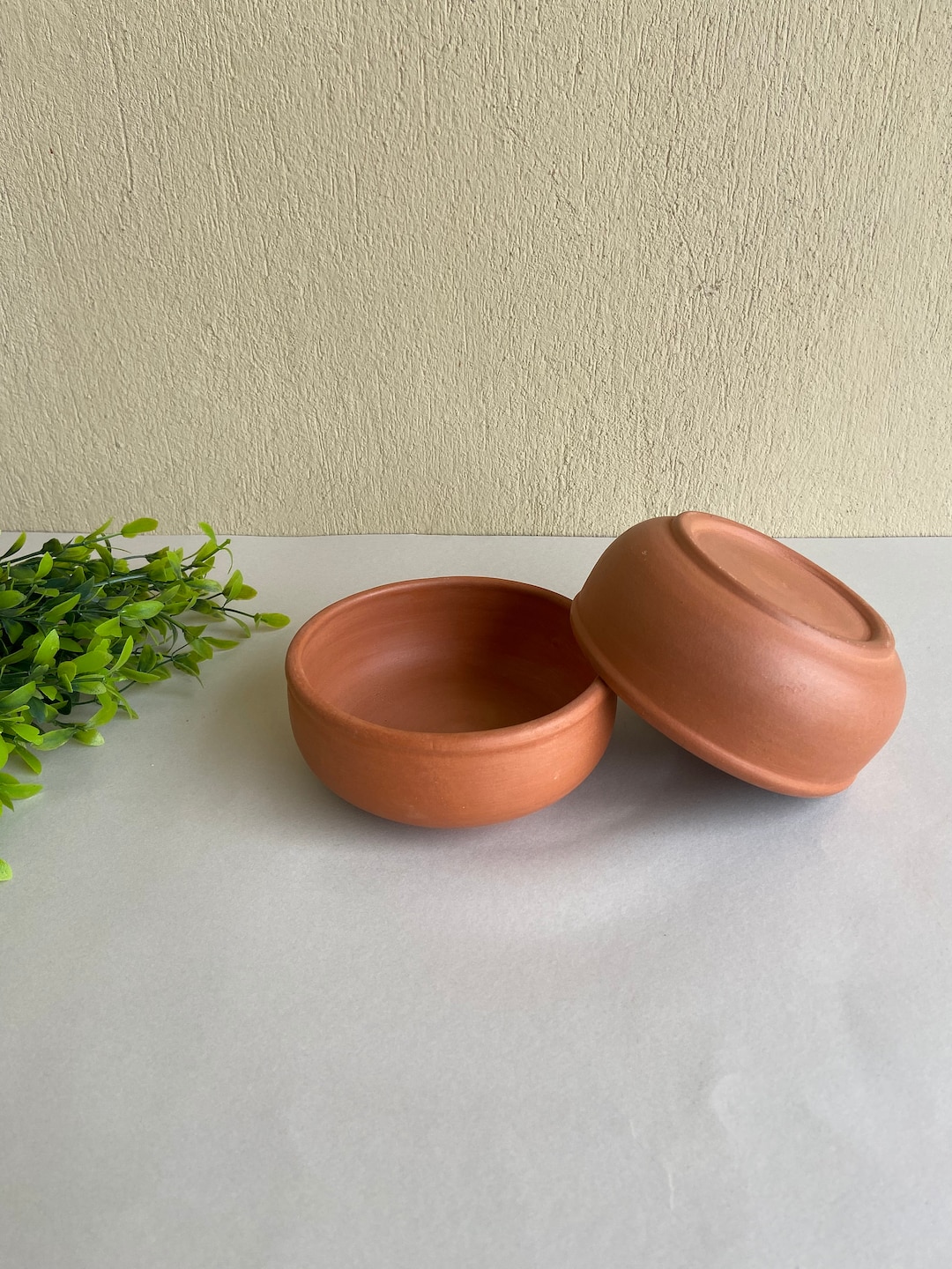 Terracotta Pots, Soup Yogurt Dessert, Unglazed Clay, 100% Natural ...
