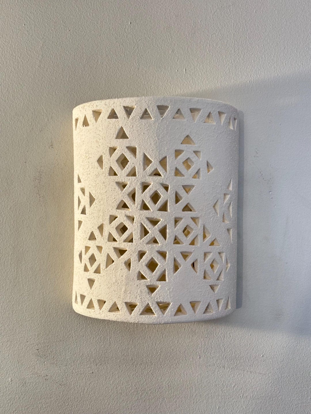 Large Clay Wall Sconce, Egyptian Handmade Terracotta Wall Sconce, off ...