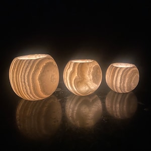 Alabaster Candle Holder, Alabaster Handcrafted, Alabaster Candle Holder ...