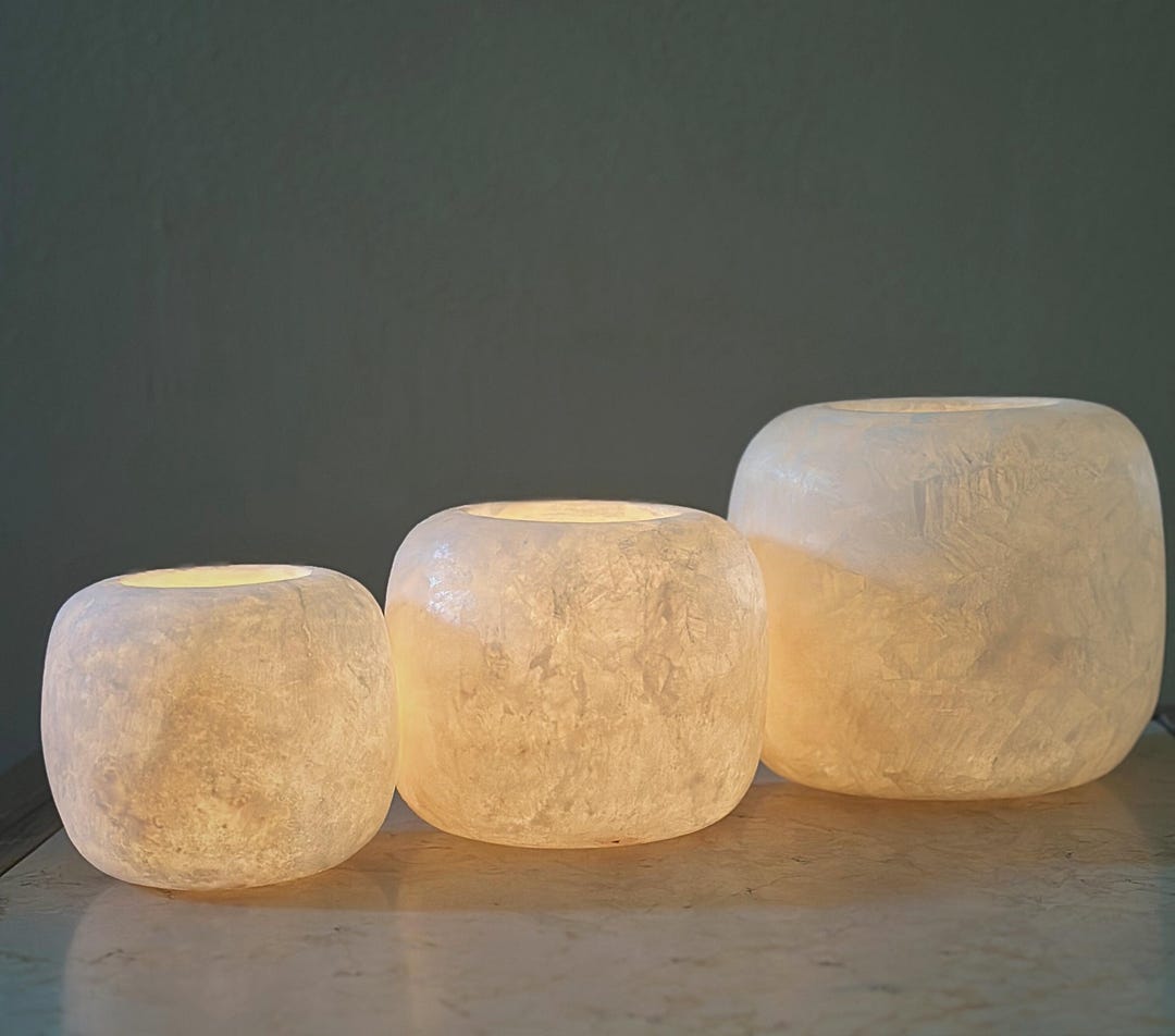 Egyptian White Alabaster Tealight, Alabaster Candle Holder, Alabaster ...