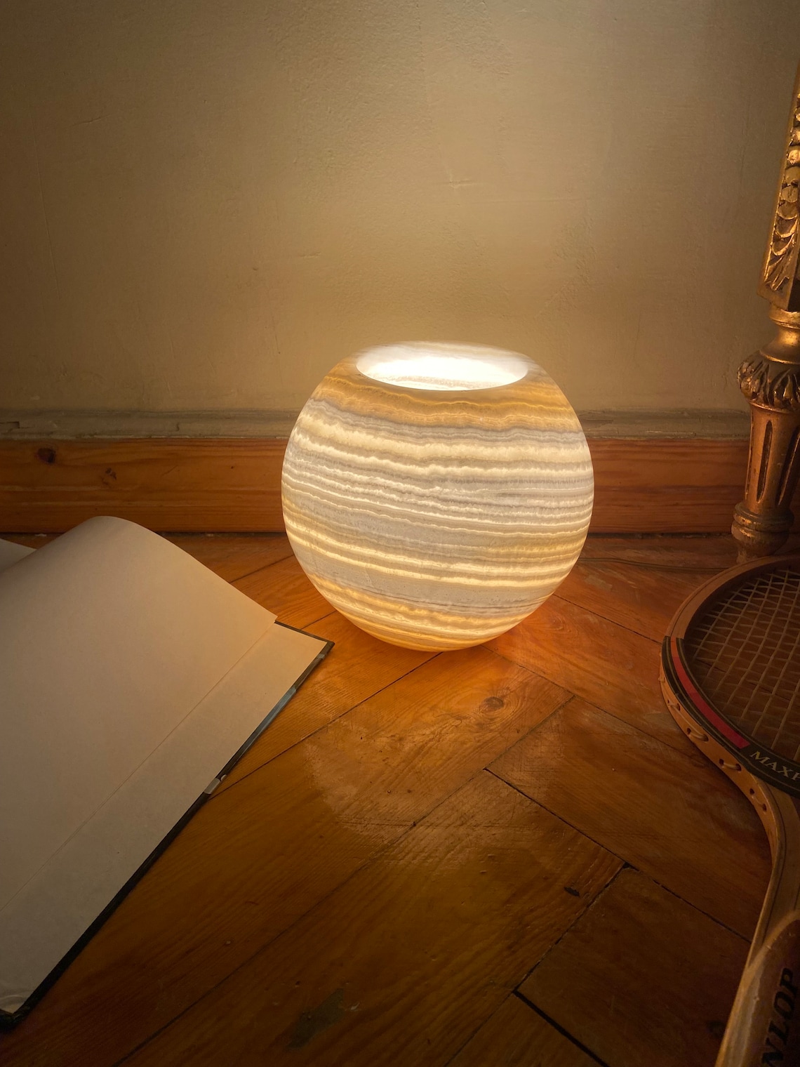 Alabaster Lamp, Egyptian Alabaster, Table Lamp, Rare Alabaster Stone ...