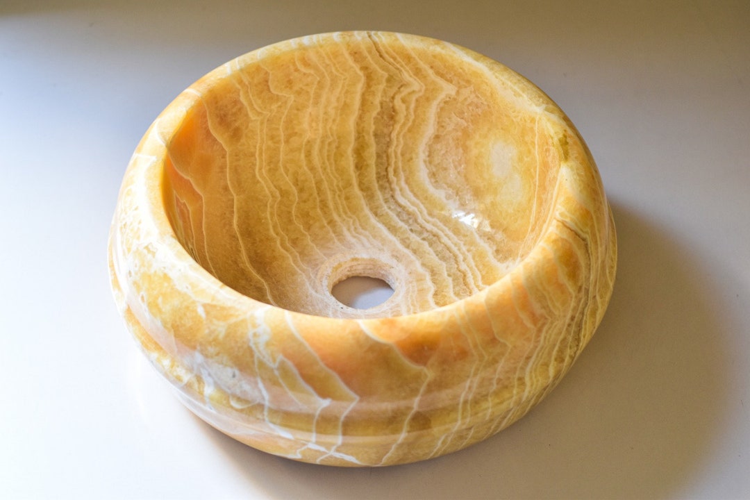 Alabaster Bathroom Sink, Bathroom Vanity Decor, Alabaster Vessel Sink ...