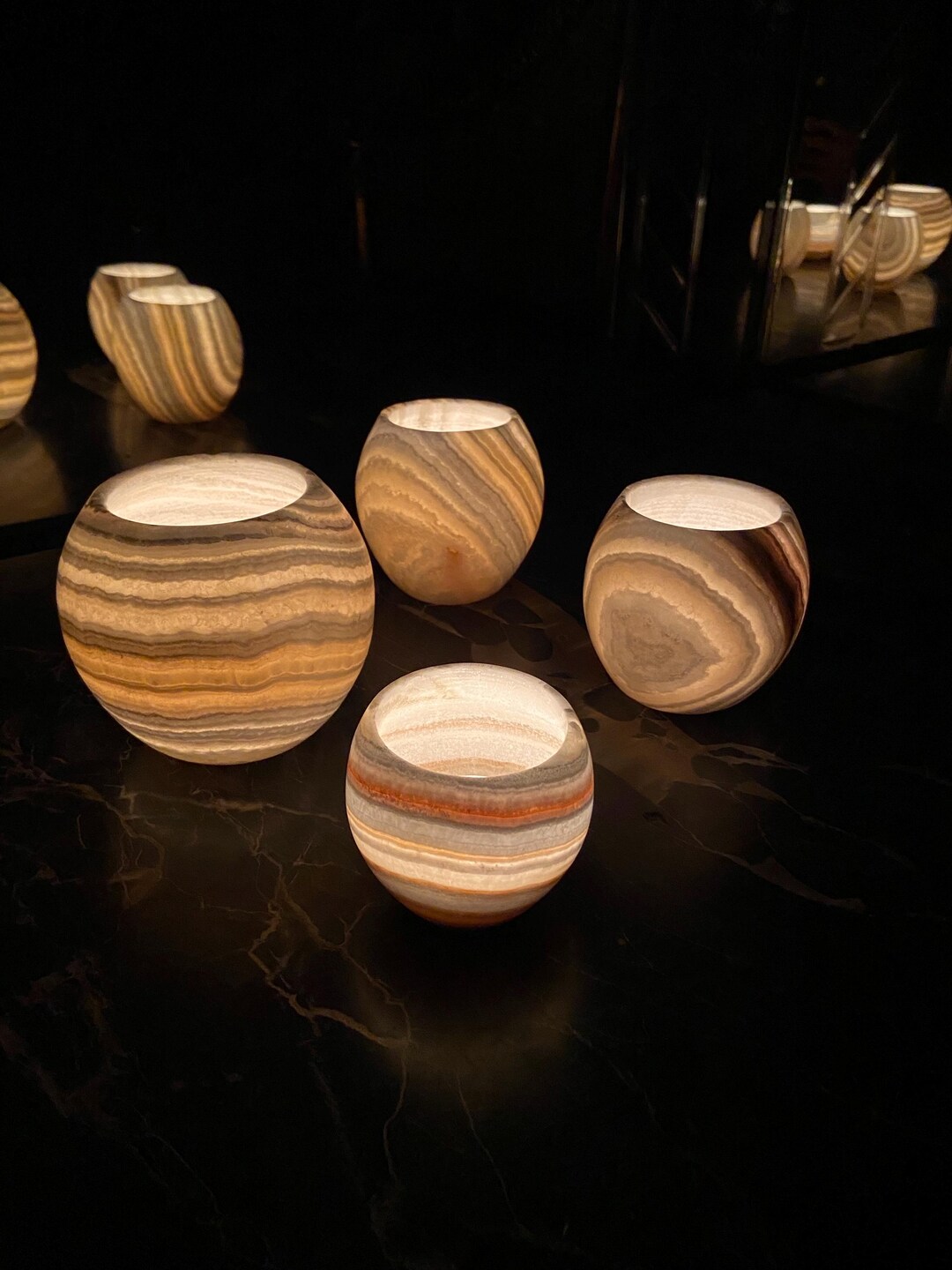 Alabaster Candle Holder, Alabaster Handcrafted, Alabaster Candle Holder ...