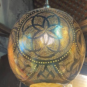 Large Egyptian Ceiling Lamp Light, Illuminating Egyptian Ceiling ...